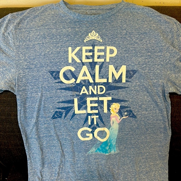 Disney | Shirts | Disney Frozen Medium Adult Keep Calm Let It Go Tshirt ...